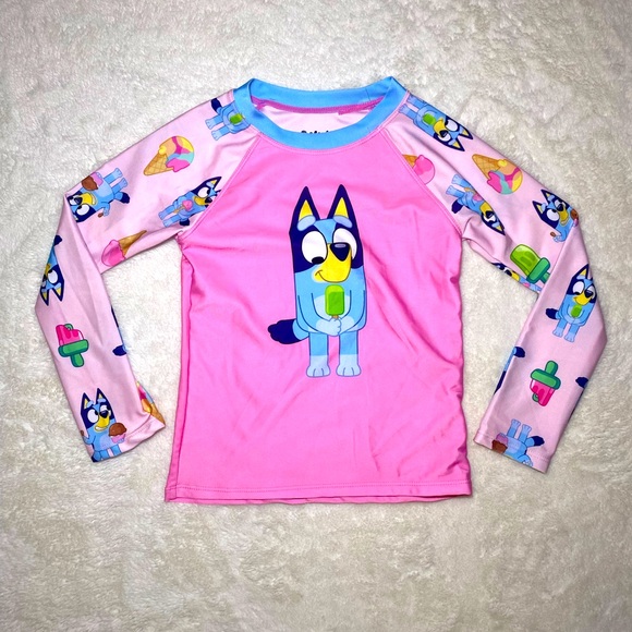 Bluey | Swim | Euc Like New Bluey Rash Guard Long Sleeve Summer Swim ...